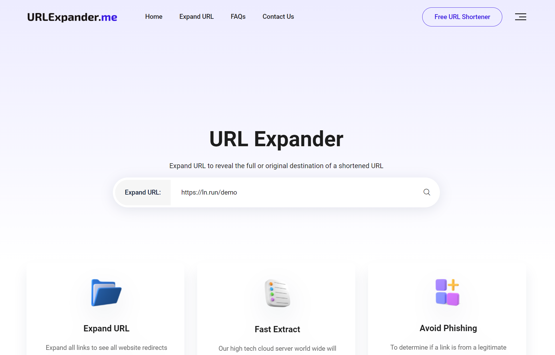 URL Expander - Unshorten URL Shortener